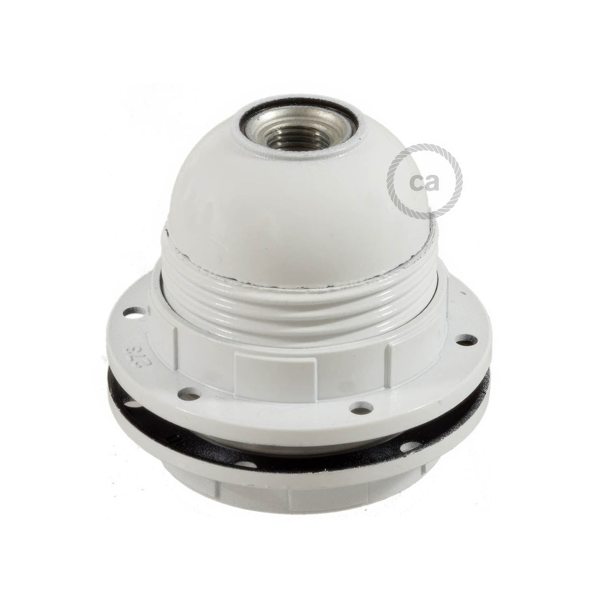 Fittingkit van bakeliet met dubbele ring voor lampenkap - Wit ...